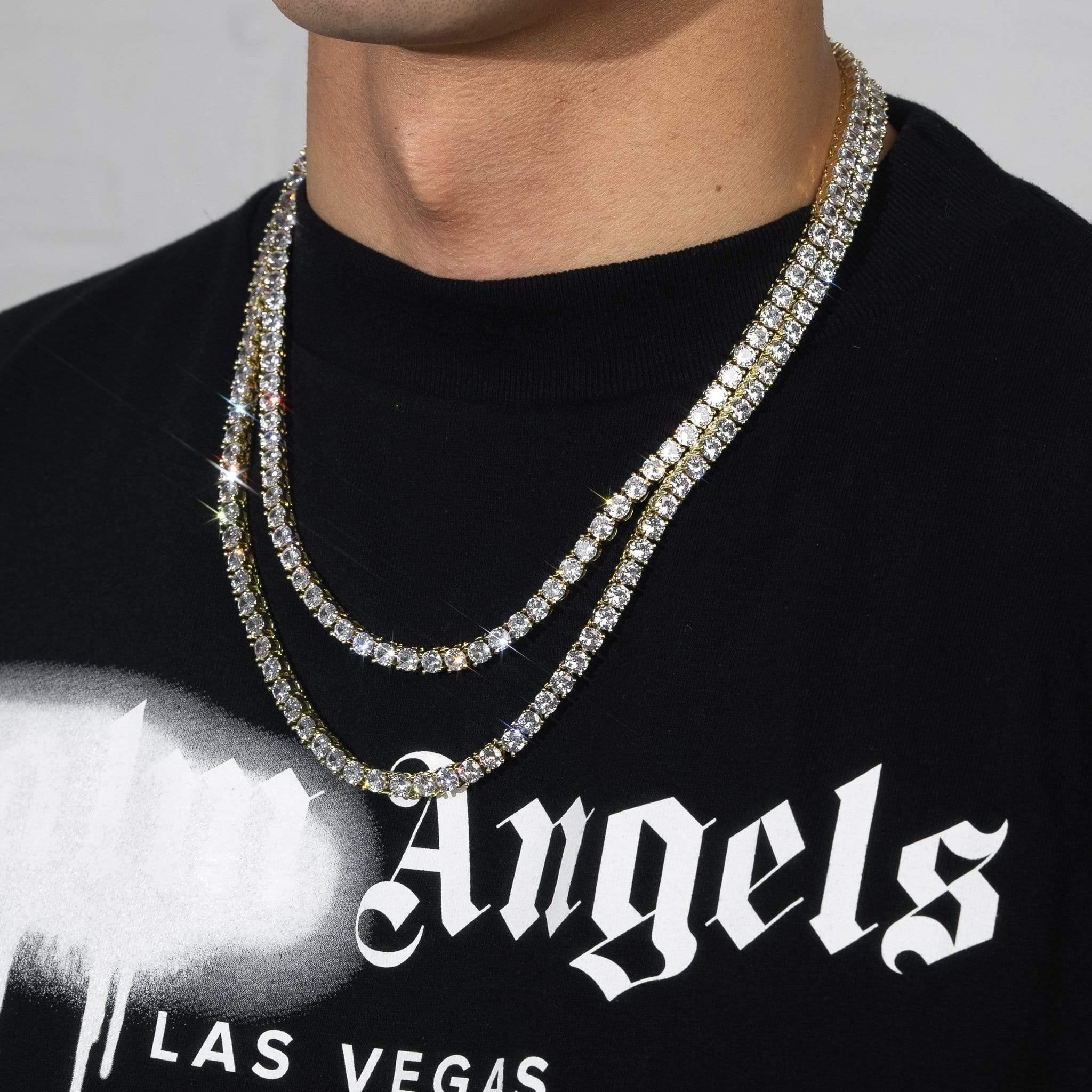 5mm IGI Diamond Tennis Chain - VVS1 Diamonds, 46.5ctw Gold – Adamans