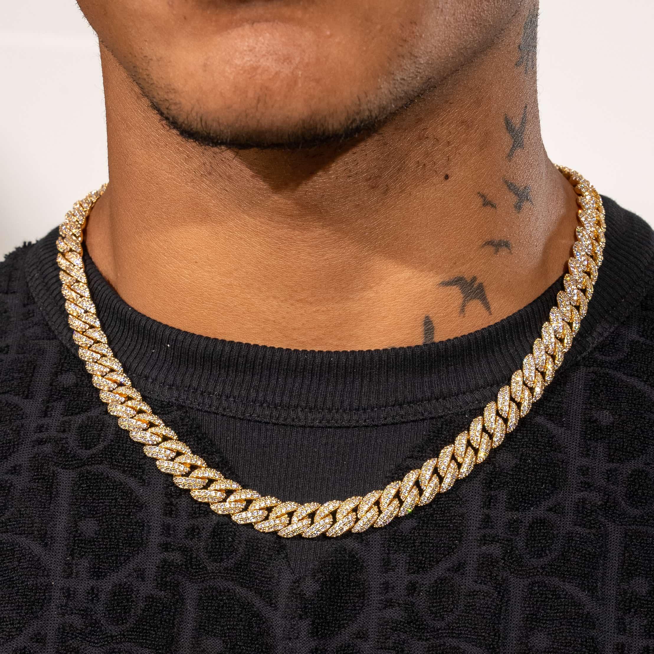 8mm Iced Cuban Link Chain - Gold – Adamans